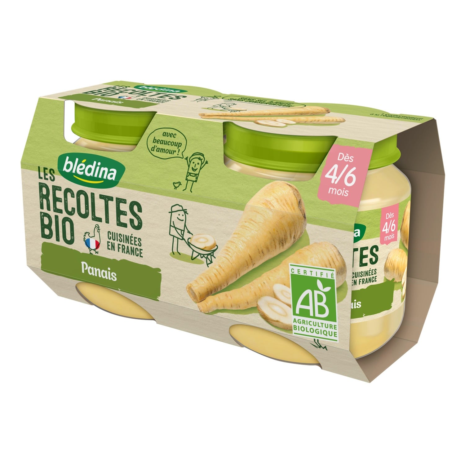 Bledina Recolte Bio Panais 2x130g des 4 mois • EuropaFoodXB • Acheter ...