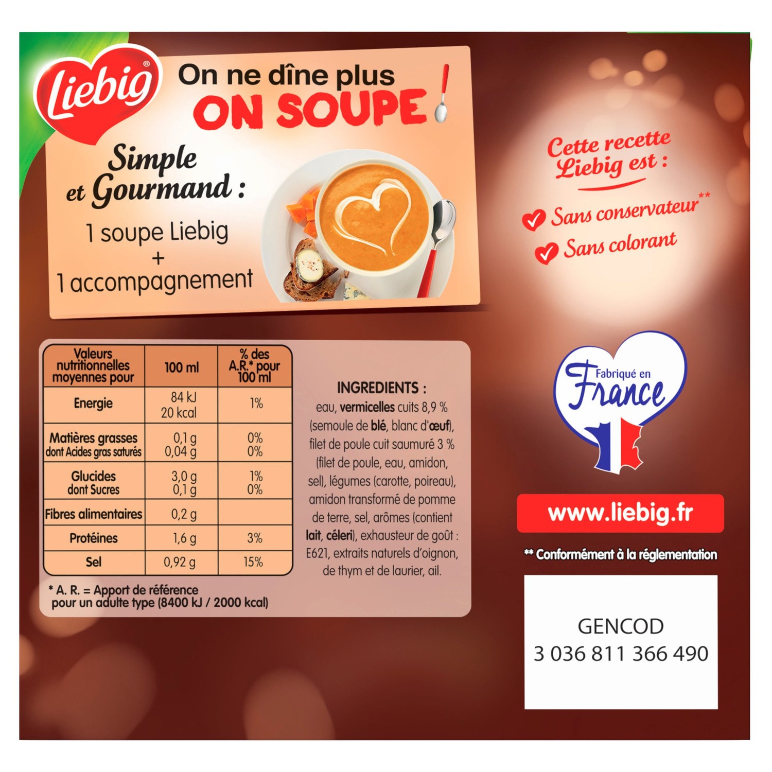 Liebig Chicken Soup with Vermicelli 2x30cl